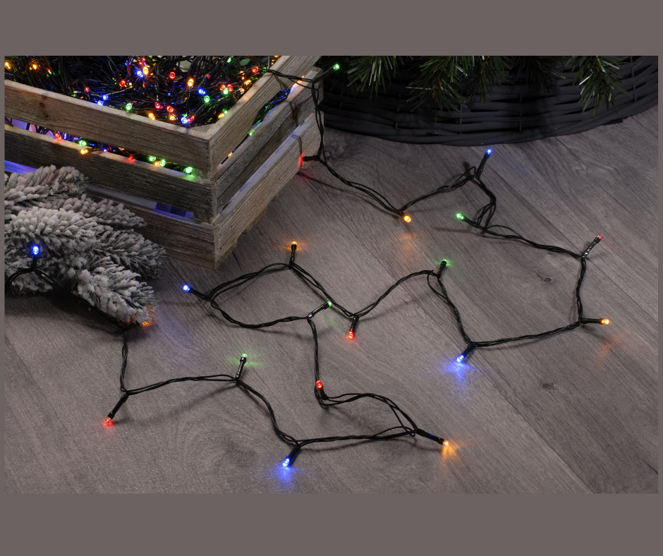 1000 Multi Colour LED String Christmas Lights | Copper & Holly